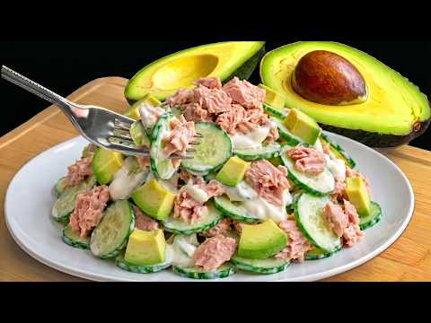 Nur wenige kennen dieses Rezept salad! Delikater Avocado und Gurke Vorspeise in 10 Minuten!