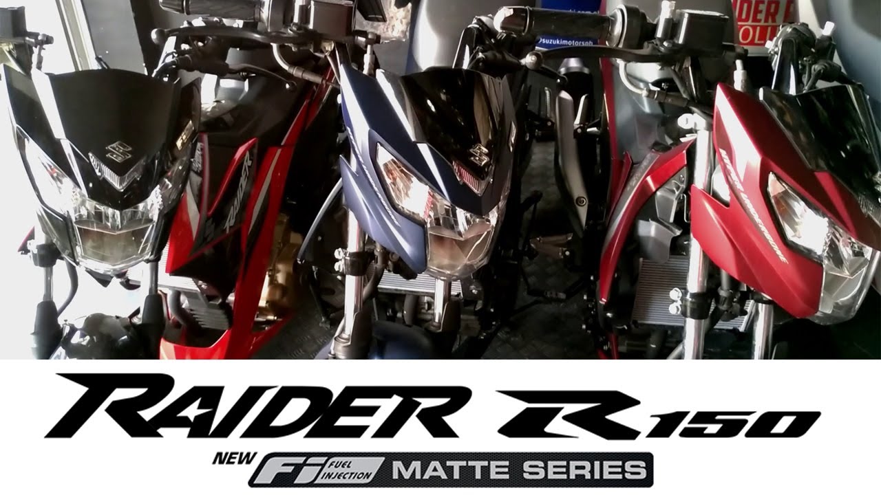 Suzuki Raider 150 FI Matte Blue | Matte Red / Red 2019 - YouTube