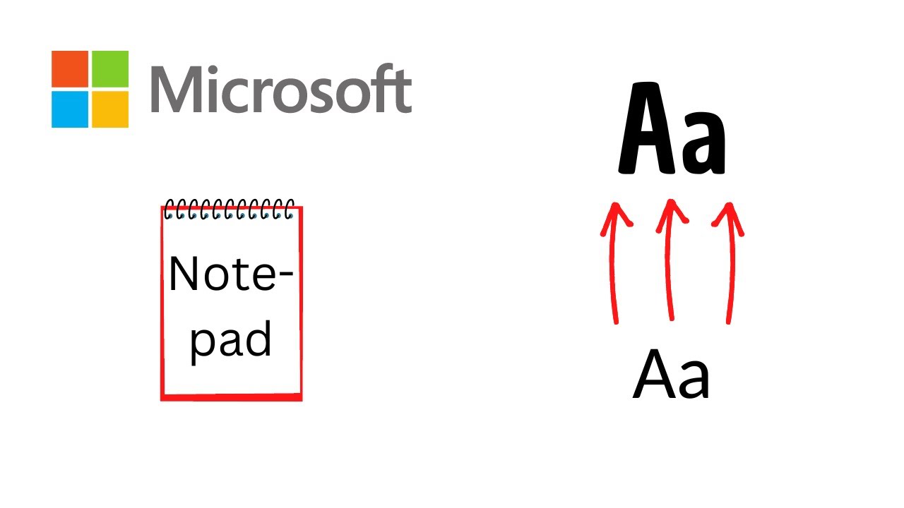 How to change Font & Size in Microsoft Notepad | JC Technologies - YouTube