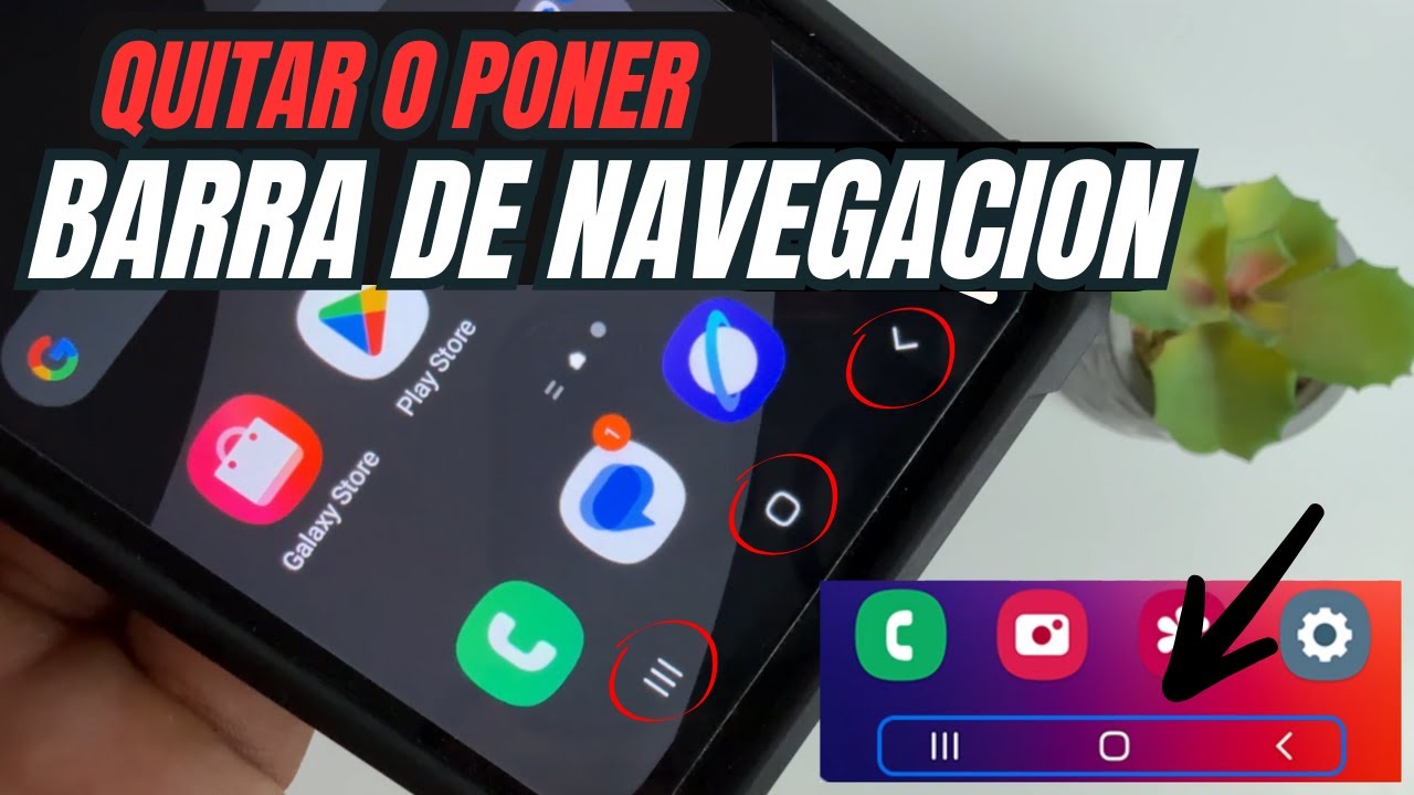 Cómo PONER los BOTONES o BARRA de navegación táctil en un Samsung - YouTube