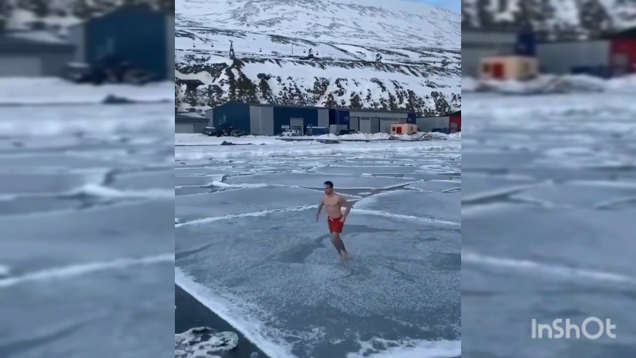 Morning Swim at Svalbard, Norway 💛💚💙 - YouTube