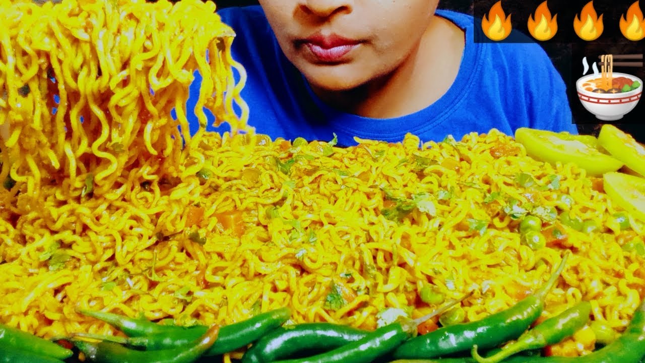 10 Pack Masala Maggie Eating Challenge | Maggie Eating Challenge ...