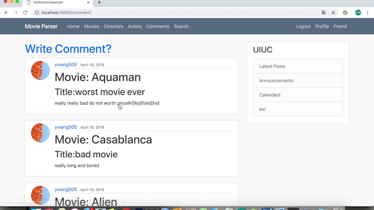 Movie Parser - YouTube