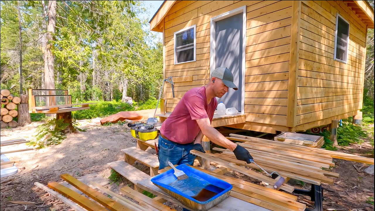 My Alaskan-Milled Cabin, Complete! Trim, Window Sills and Final ...