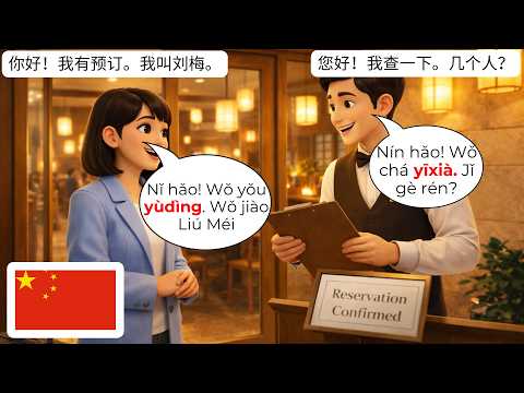🏨 15 Check-In Gespräche, die jeder Anfänger lernen sollte | HSK 1-2 Mandarin | Chinesische Redewe...