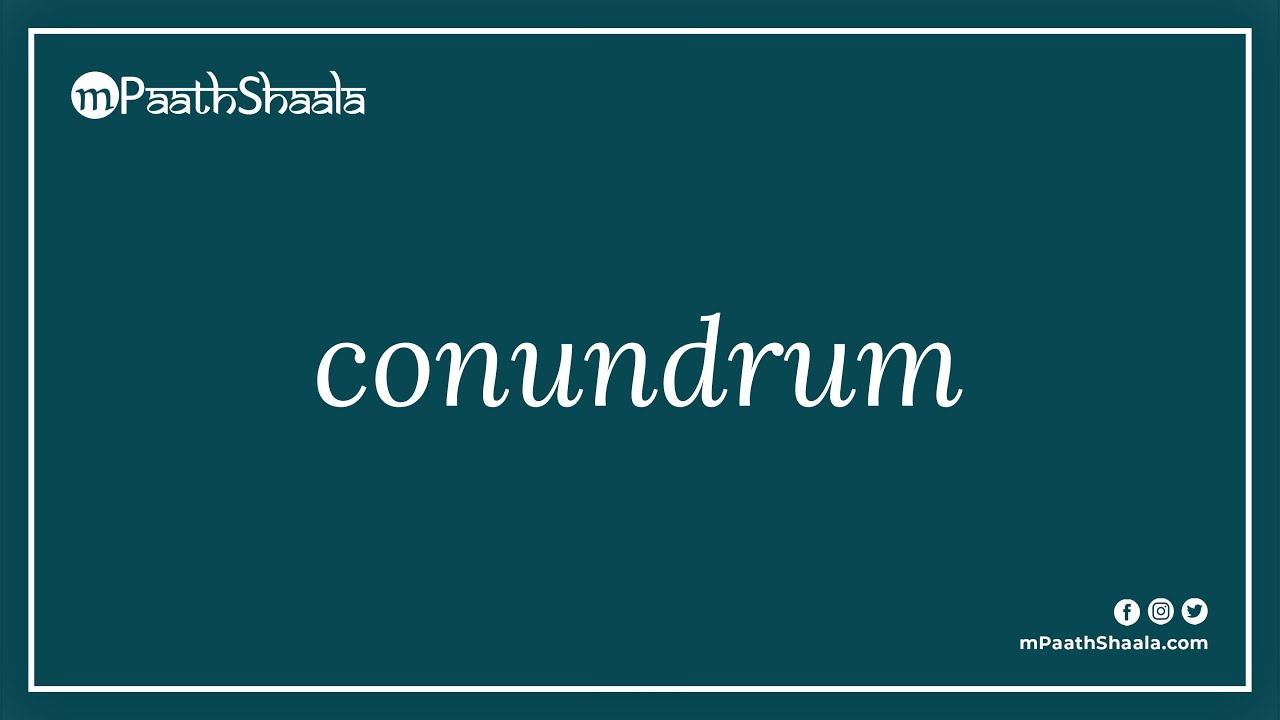 conundrum | Pronunciation in English - YouTube