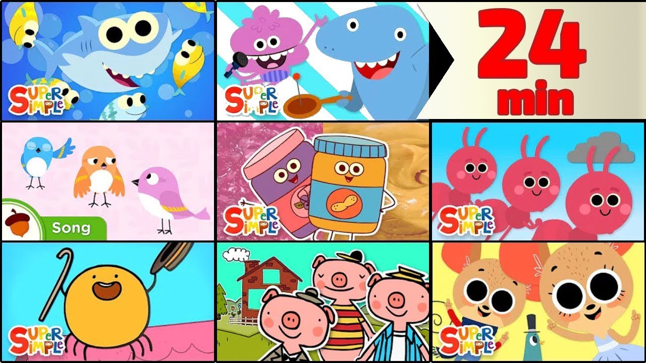 Cartoon For Kids - Super Simple Songs - Compilation 1 - Мультики для ...