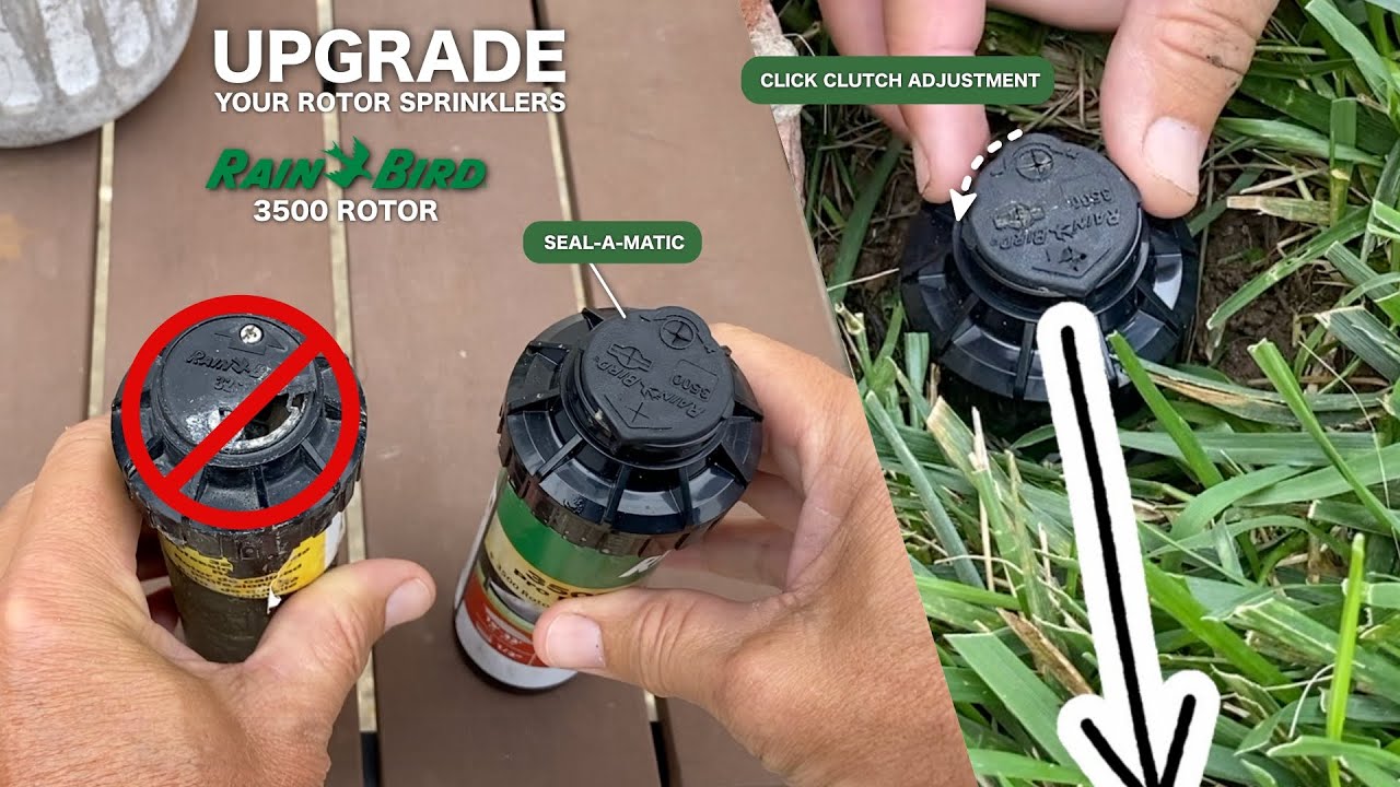 Replace and Adjust Rainbird 3500 Rotor Sprinkler - YouTube