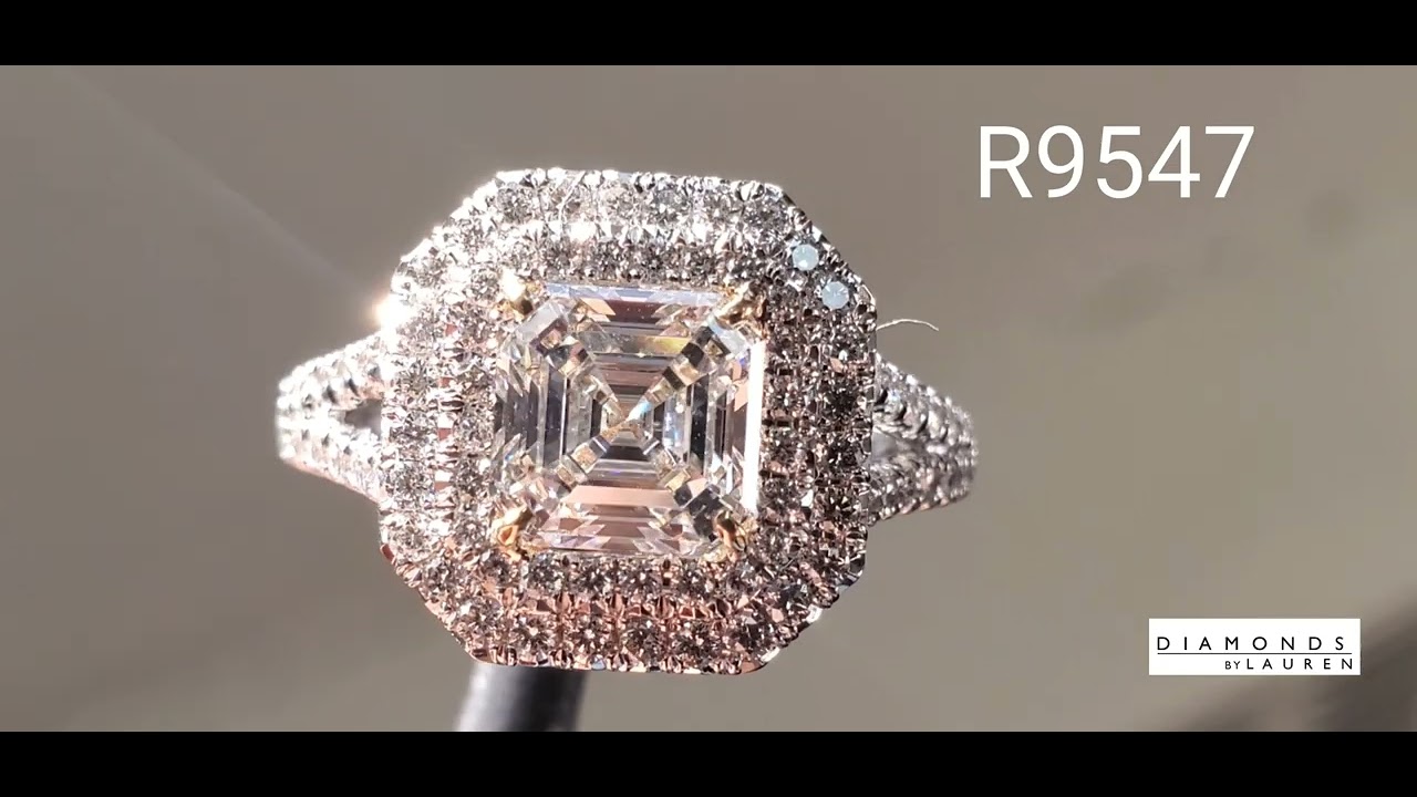 Beautifully elaborate lab ground diamond ring R9547 - YouTube
