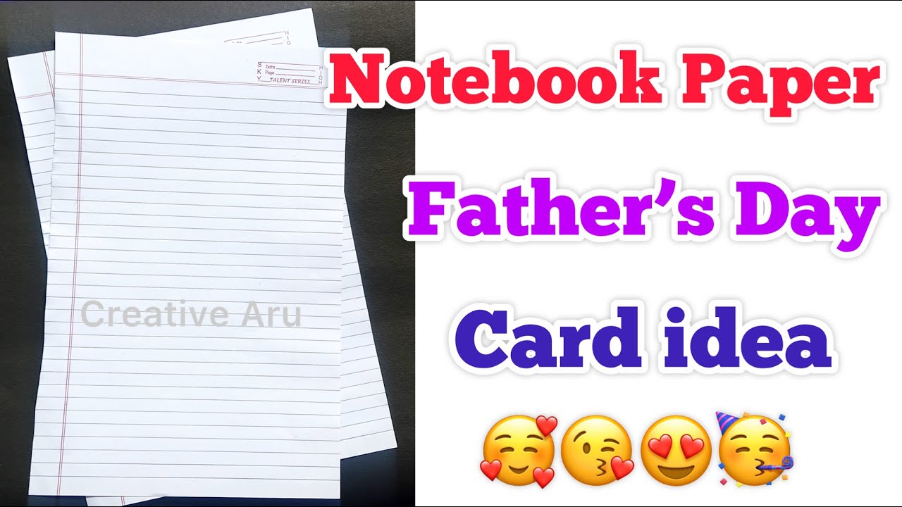 Father’s Day card easy | Notebook paper greeting card | card making ...