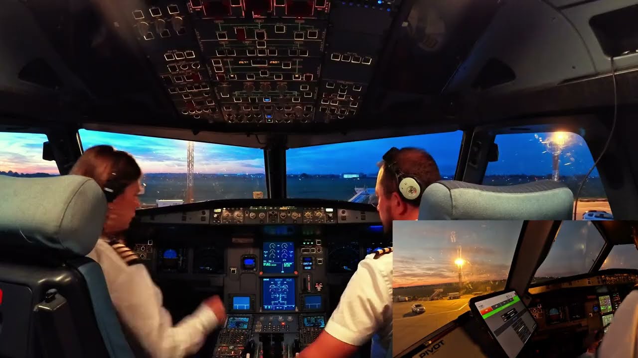 Airbus A320 Cockpit Takeoff Airbus A320 Landing Frankfurt Print By