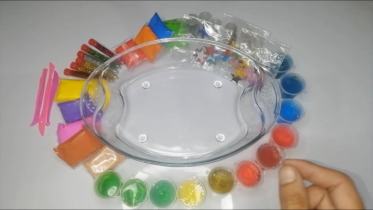 Mixing Clay, Shining Stars and Glitter Into Slime! Satisfying Slime ...