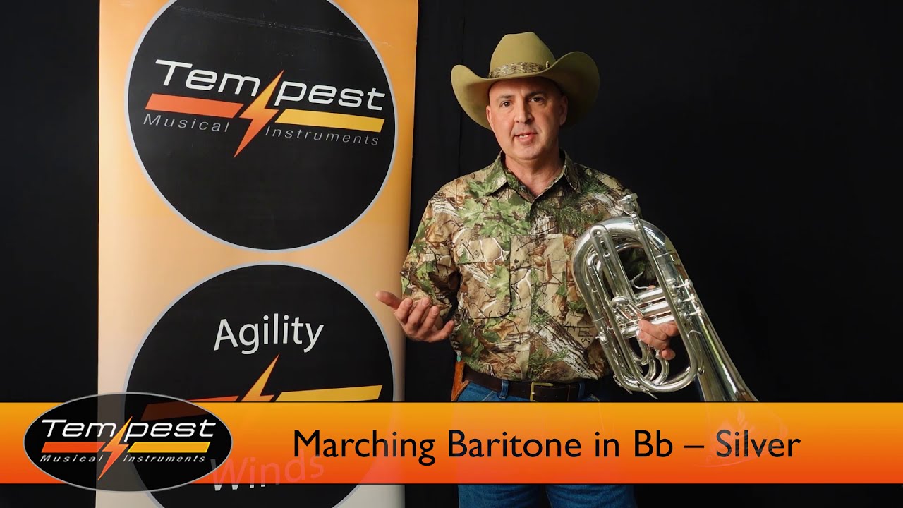 Tempest Musical Instruments - Marching Baritone - Silver - YouTube