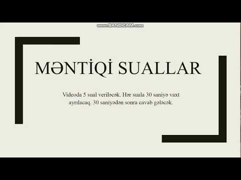 Məntiqi suallar və cavabları #7