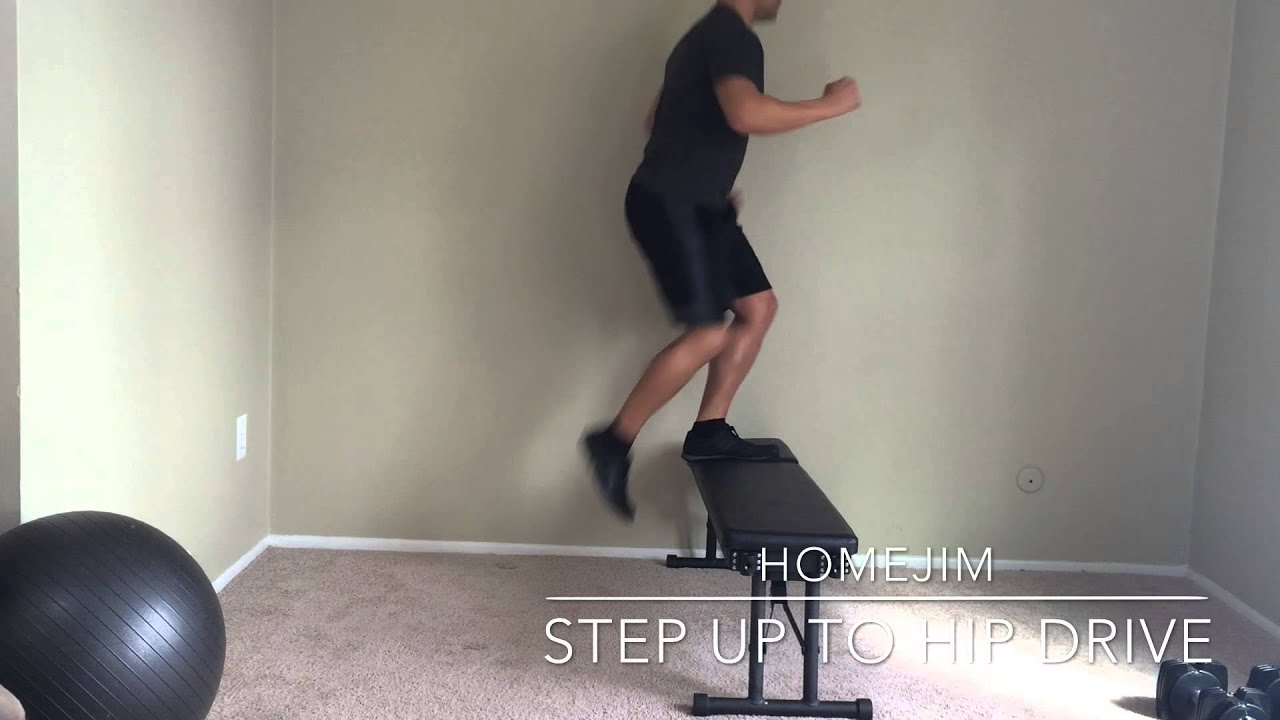 Step up w/Drive - exercise for legs - HOMEJIM - YouTube