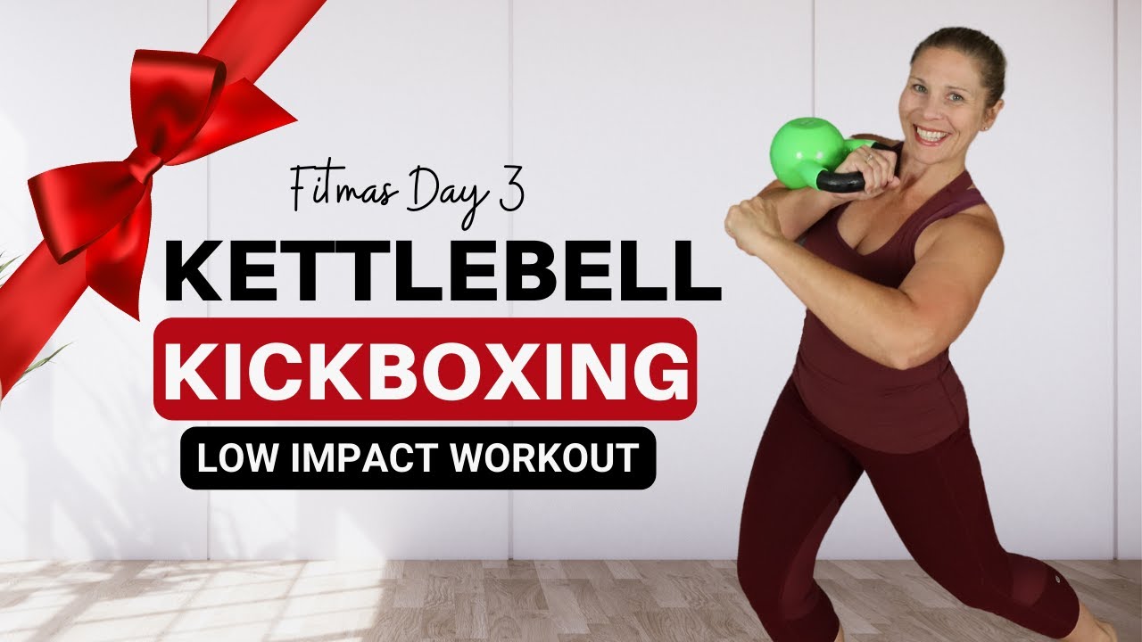 30 Min CARDIO KICKBOXING & KETTLEBELL WORKOUT | Knee Friendly | Low ...