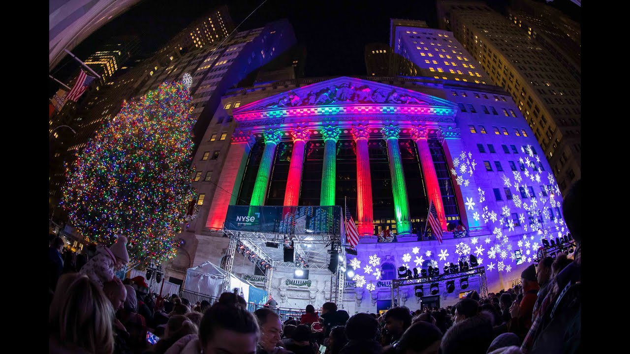 Nov. 30, 2023 NYSE 100th Tree Lighting! - YouTube