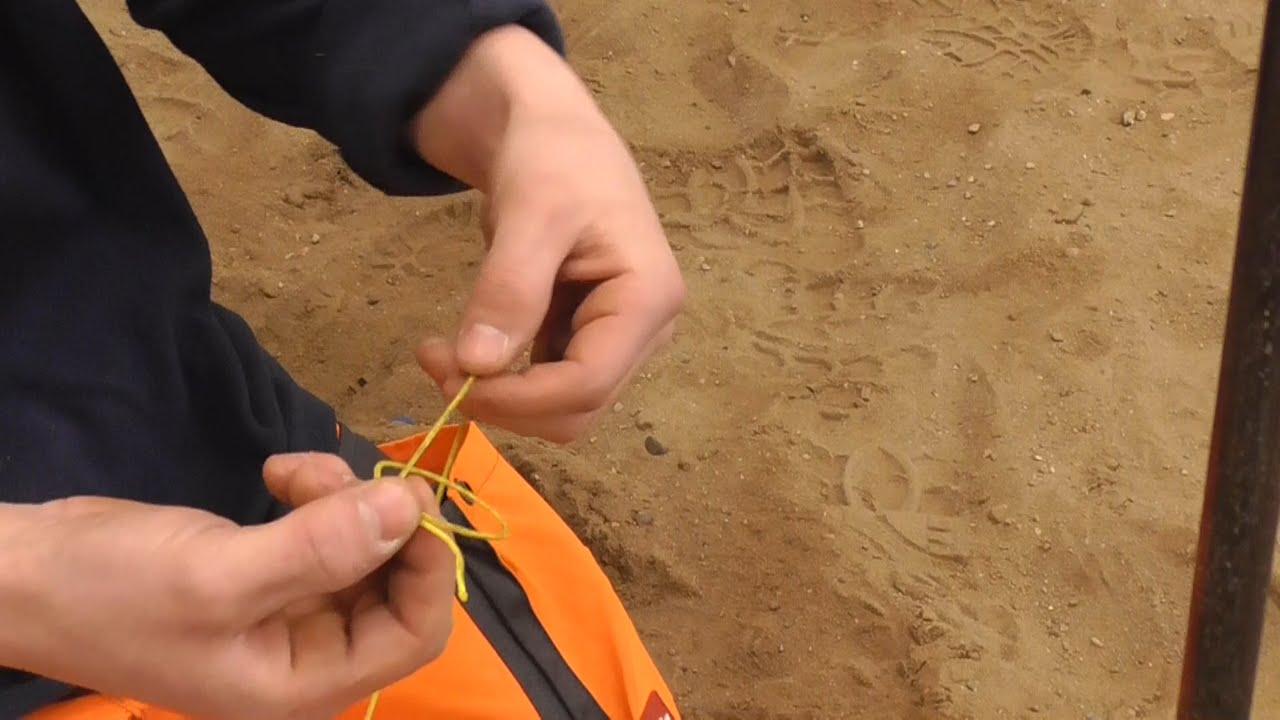 Schnur am Schnurnagel befestigen - an beiden Seiten (Variante2) - YouTube