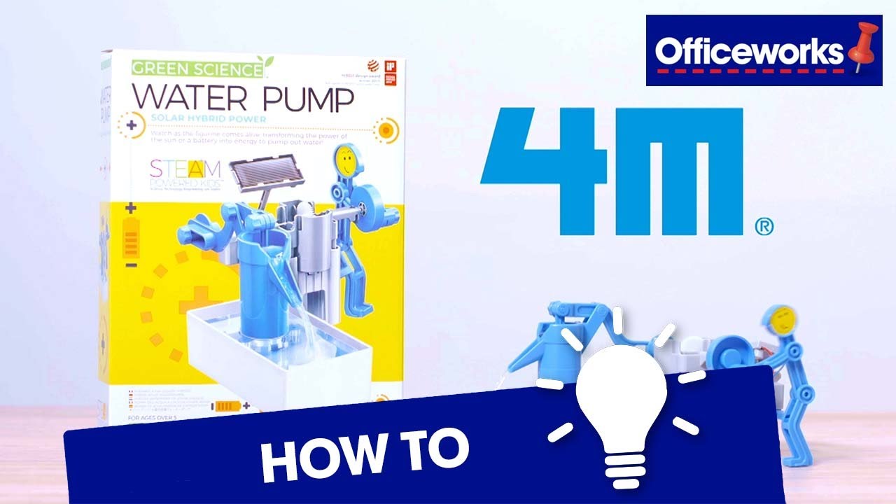 How to Build the 4M Kidzlabs Green Science Water Pump Kit - YouTube