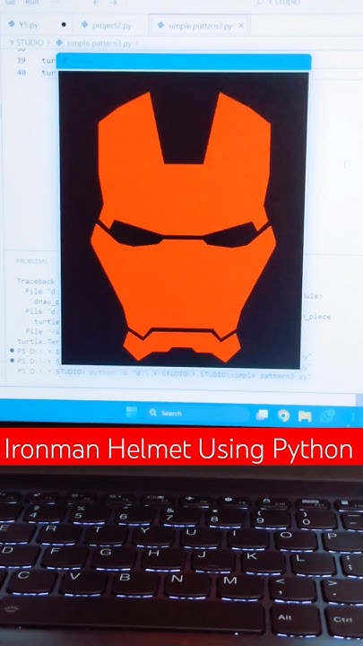 Ironman Helmet Using Python Beautiful Python Pythonturtle Trending Shorts Pythoncode Youtube