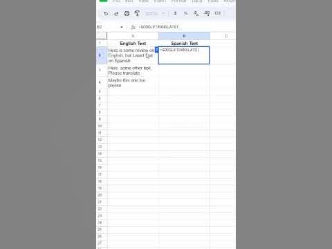 How to translate text in Google Sheets #shorts #googlesheets #googlesheetstips - YouTube