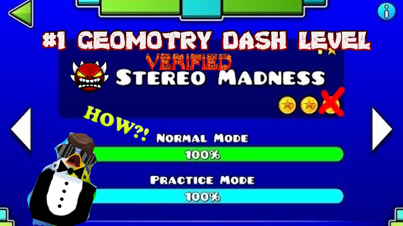 Beating Stereo Madness HARDEST LEVEL VERIFIED (2 Stars) - YouTube