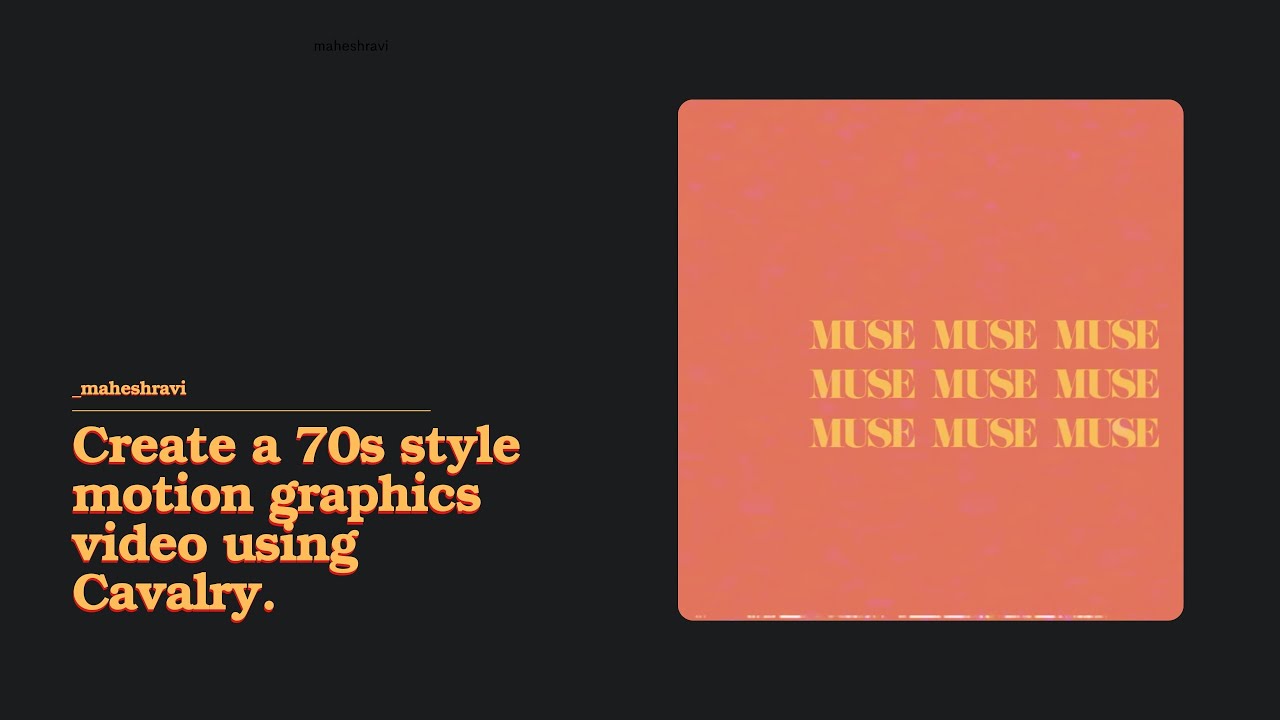 Create a 70s style motion graphics using Cavalry with Final Cut Pro ...