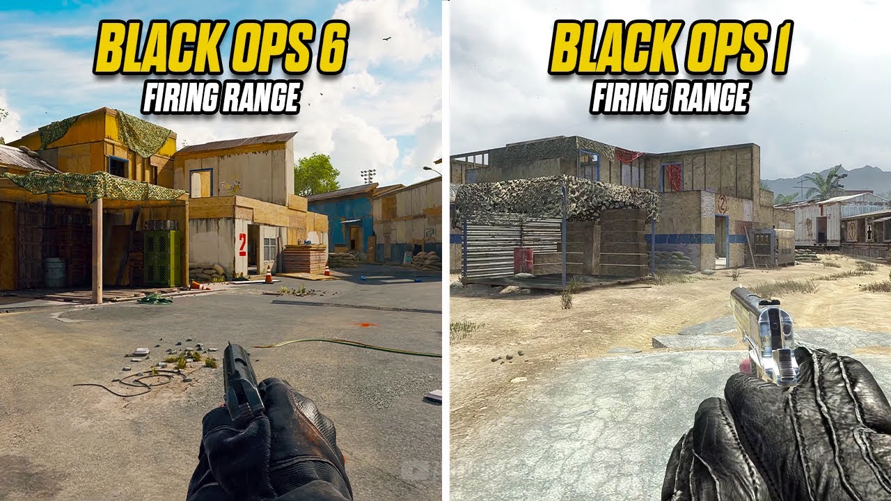 Firing Range Map Comparison - Black Ops 6 vs Black Ops 1 - YouTube