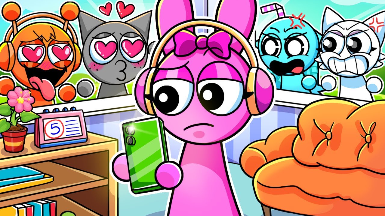 SPRUNKI INCREDIBOX NEW // PINKI IGNORES EVERYONE FOR 24 HOURS?! Sad ...
