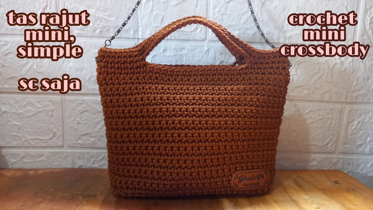 Tas Rajut Mini Simple Mudah Untuk Pemula || Crochet Review - YouTube