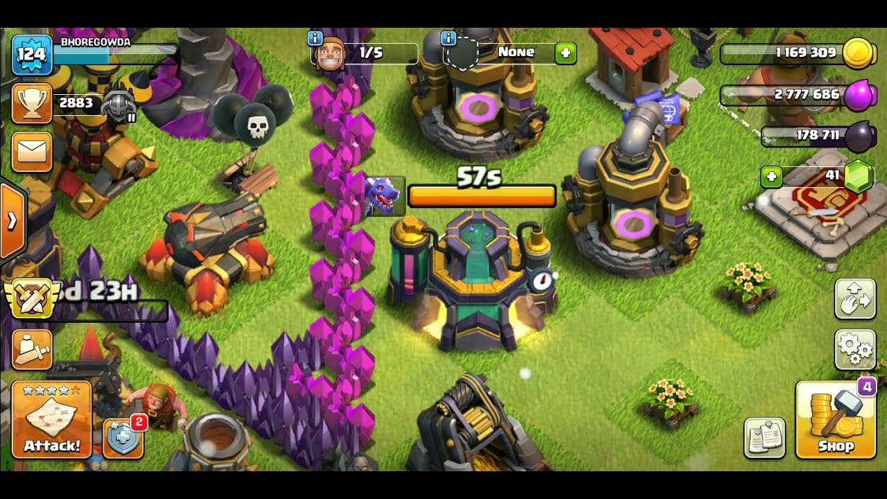 dragon level 5 to level 6 complete in just 60 second | coc player #coc ...