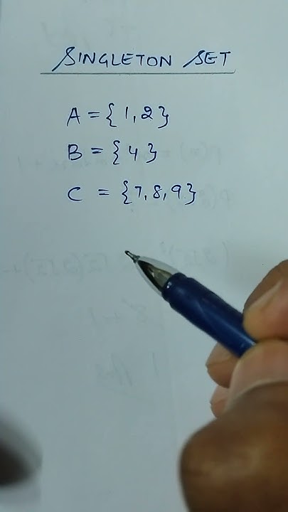 Singleton set - YouTube
