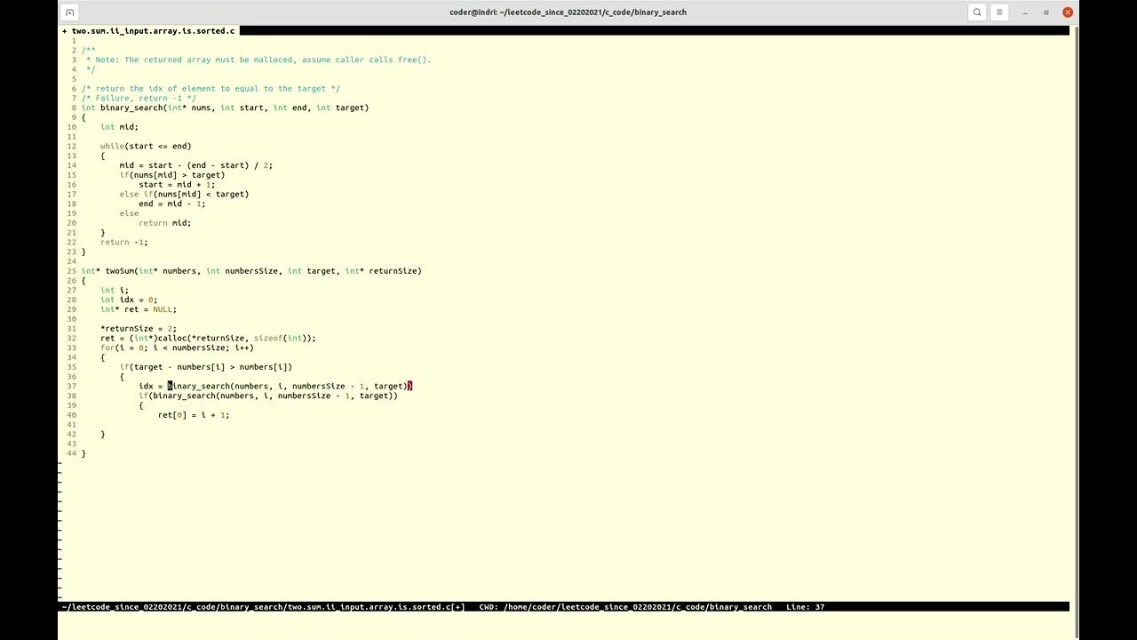 Leetcode-- Oral Mind: Two Sum II - Input Array is sorted - 20220208 ...
