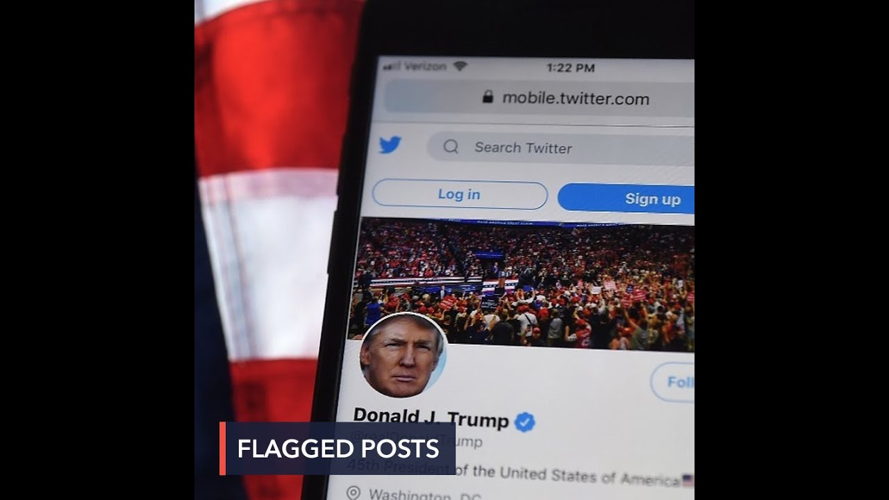 Twitter, Facebook flag Trump posts, battle spills to social media - YouTube