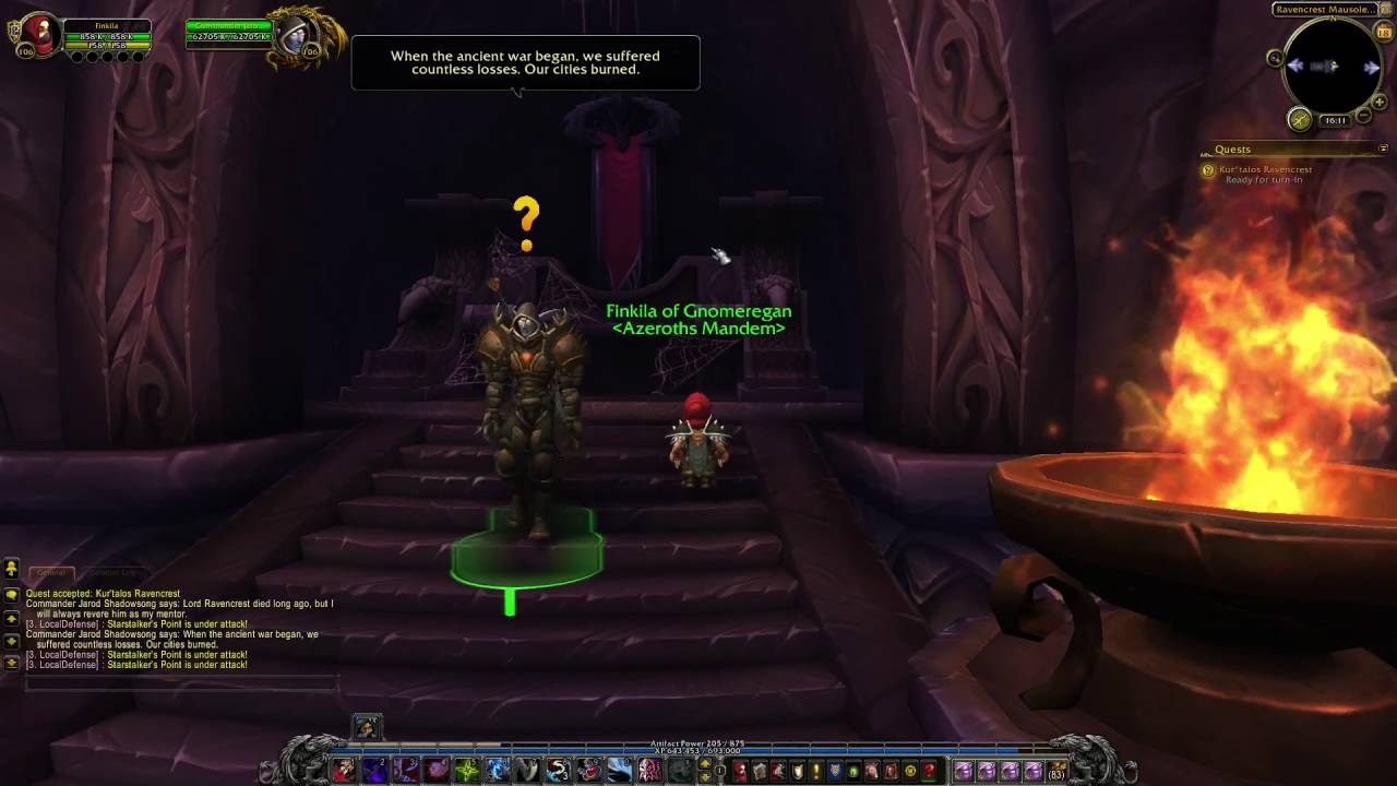 WoW quest #2253 Kur'talos Ravencrest - YouTube