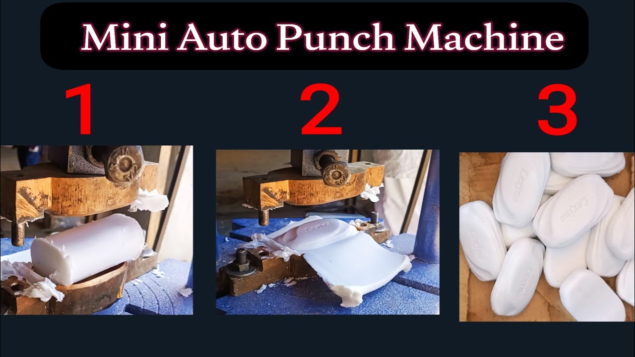 Mini auto punch machine.Mini soap making machine.How to make soap.How ...