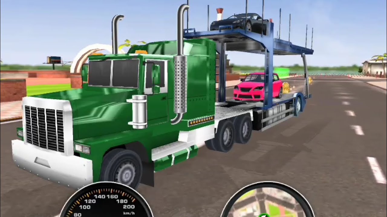 truck driving Monster Truck Potholes Trailer Truck Car Rescue Bus ...