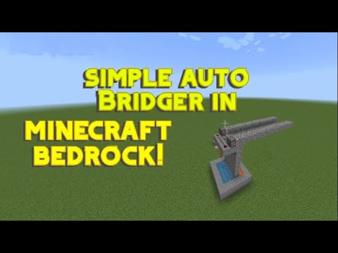 Simple Auto-Bridger | Minecraft Bedrock! | 1.18.1 - YouTube