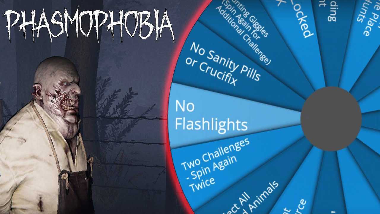 NO FLASHLIGHTS (Phasmophobia Challenge Wheel) - YouTube