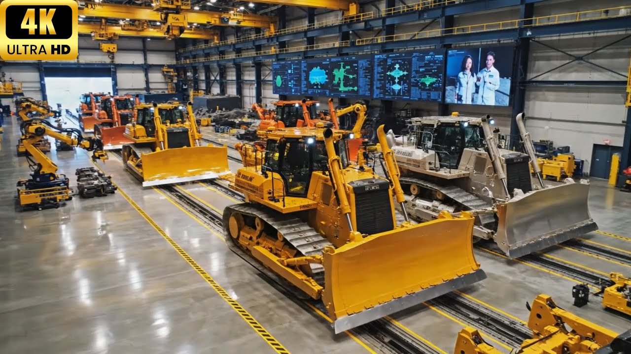Earth-Shaking Bulldozers: Heavy Megastructure Factory in Full Operation ...