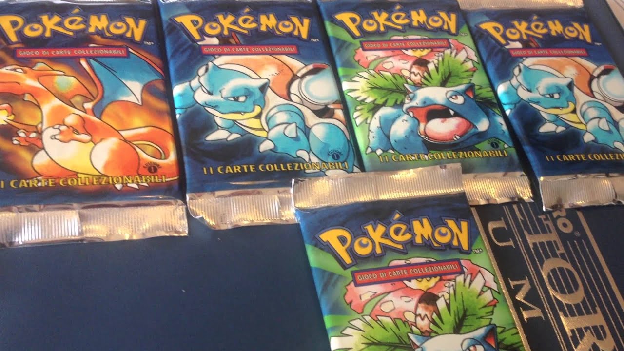 Pokemon 5 Bustine SET BASE PRIMA EDIZIONE IN ITALIANO !!! - YouTube
