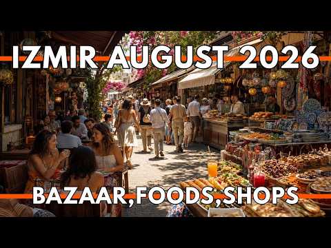 IZMIR TURKEY 2026 4K WALKING TOUR | Kemeraltı Bazaar, Street Food & Shopping
