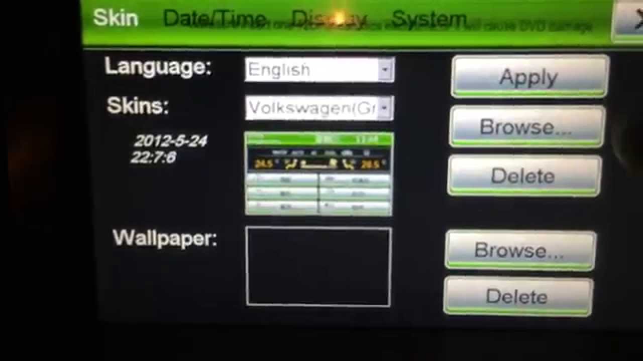 How change skins on RoadRover multimedia - YouTube