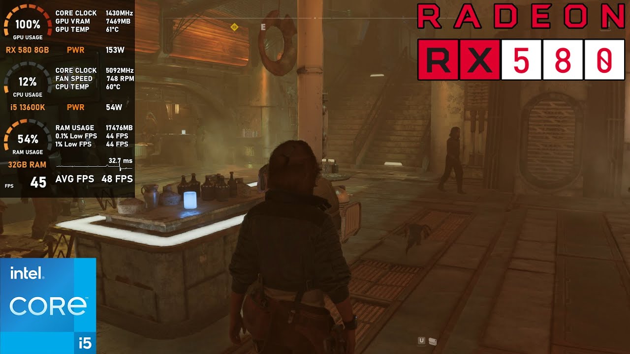 RX 580 8GB : Star Wars Outlaws - YouTube