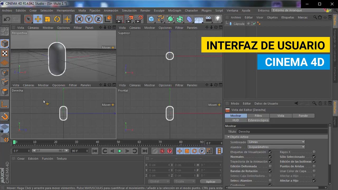 Cinema 4D desde cero [2024] - Curso 3d para newbies | 01. Interfaz de ...