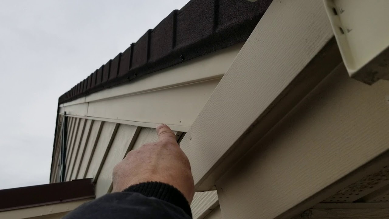 Another adaption of the Gutter Helmet to a metal roof. - YouTube