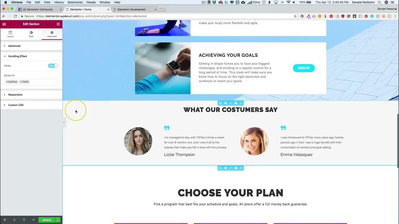 How To Use Sticky Sections To Overlap In Elementor Pro Youtube