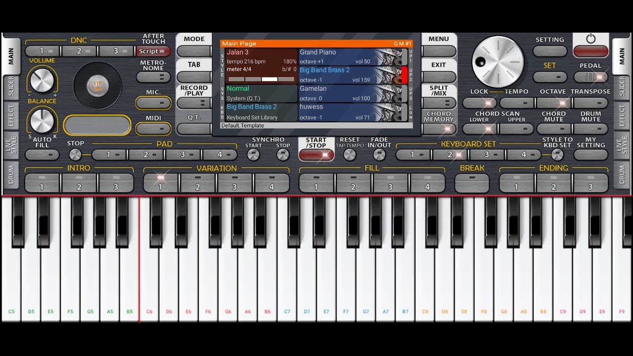 Belajar main org remix lagu gamma 1 atau 2 - YouTube