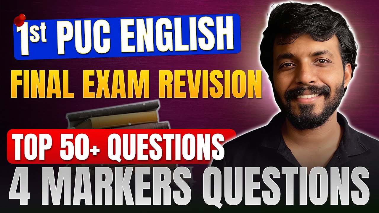 All 4 Marks Questions For 1st PUC English ⚡📘 | 1st PUC Final Exam Prep ...