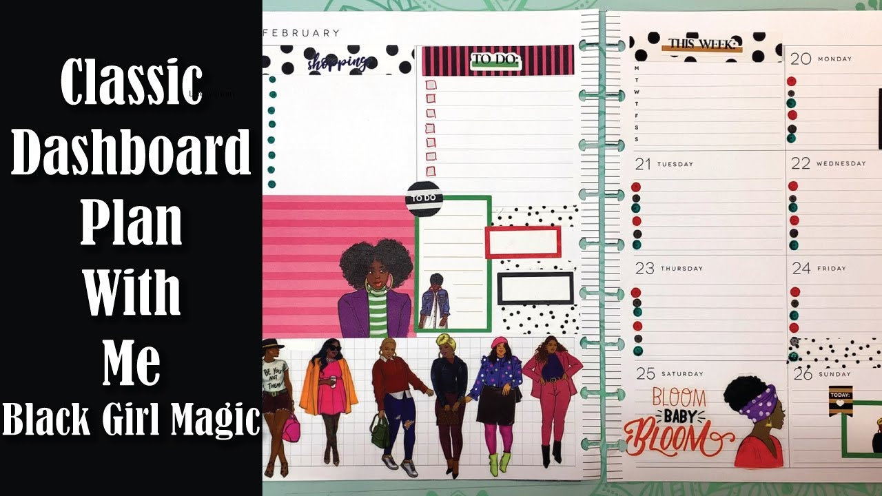 Classic Dashboard Black Girl Magic Plan With Me! - YouTube